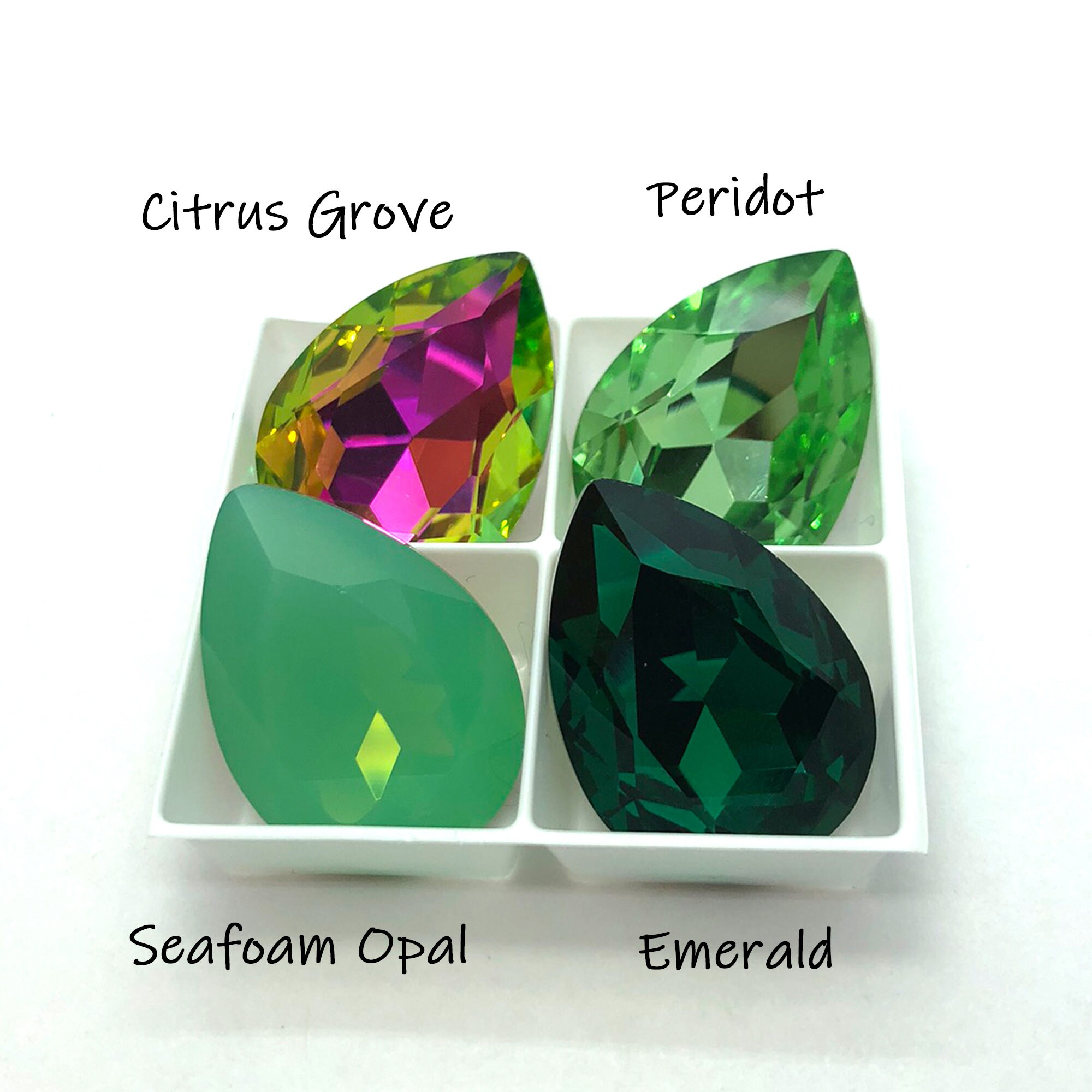 1pc 18x25mm Faceted Pear Crystal Stones / Multiple Colors / - Etsy