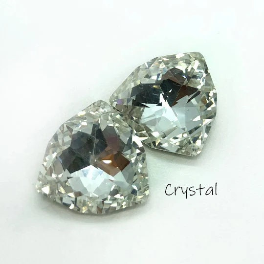 Faceted Fancy Trilliant Crystal Stones / 12mm & 17mm / - Etsy