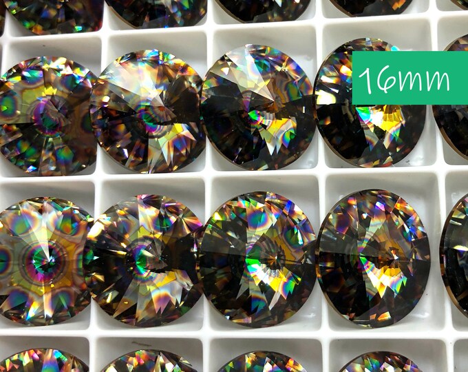 4pc 16mm Crystal Peacock Eye Brilliance Crystal Rivolis / Article ...