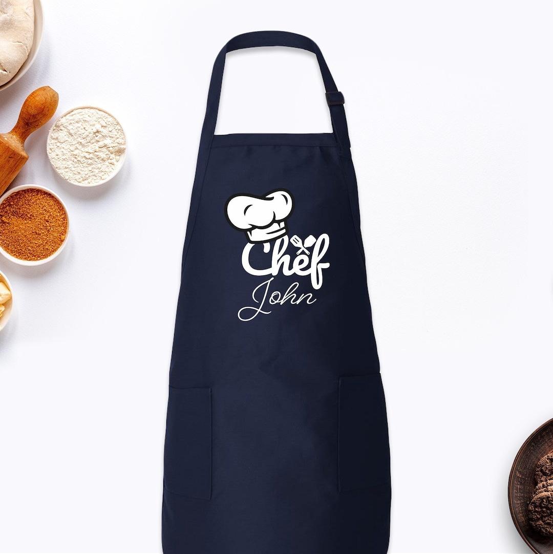 Custom Chef Aprons,personalized Chef Apron for Men,custom Name Aprons, Cooking Gifts for Men ...