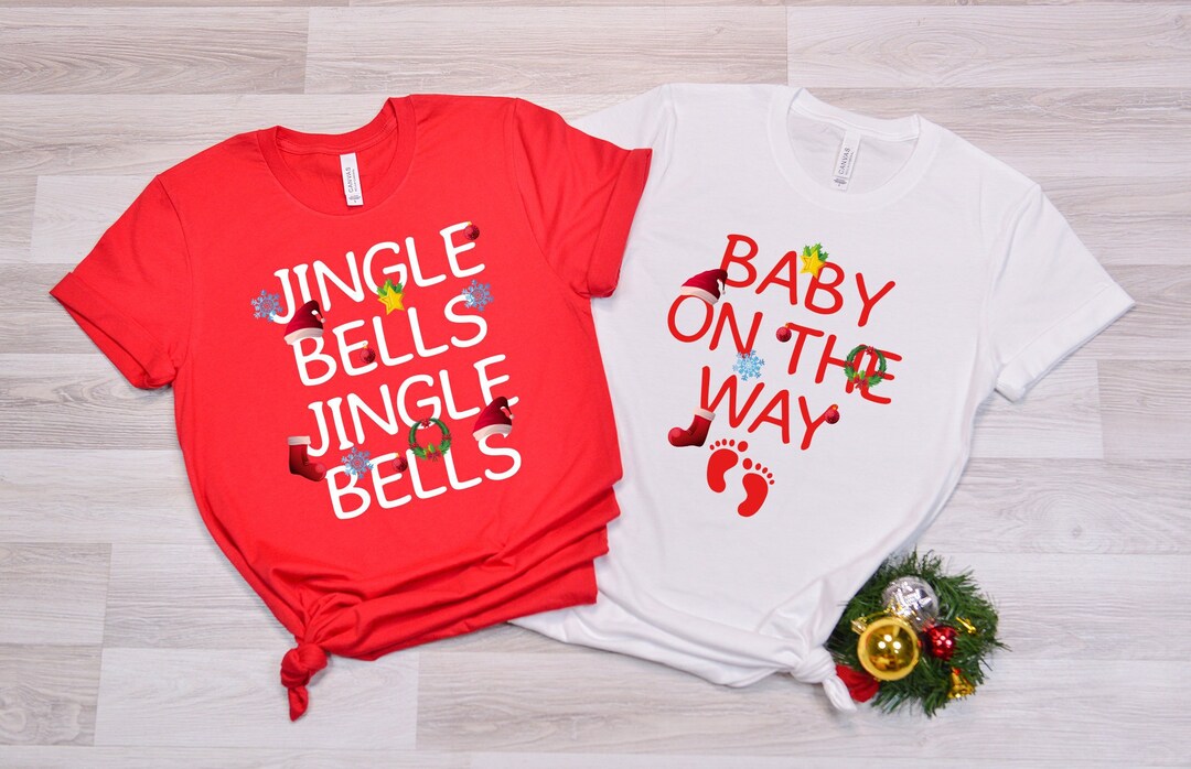 Jingle Bells Jingle Bells Baby on the Way T-shirt Christmas - Etsy