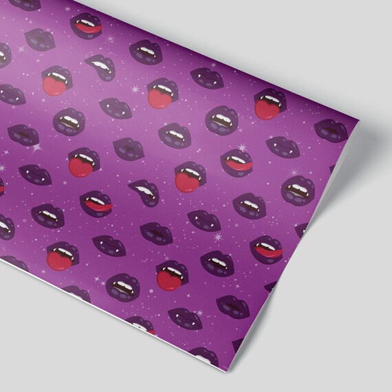 Lady and The Vamp Purple Wrapping Paper / Gift Wrap Sheet | Etsy