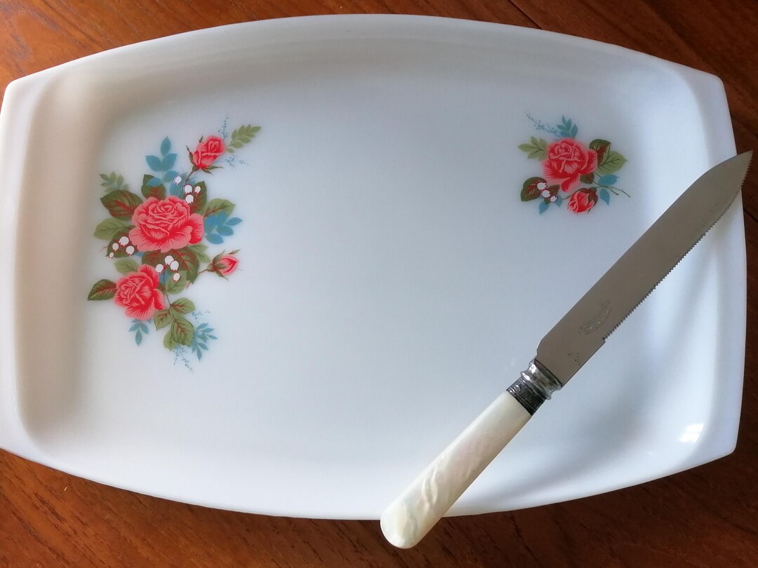 Vintage JAJ Pyrex Cottage Rose Serving Platter - 1960s Kitchen - Etsy