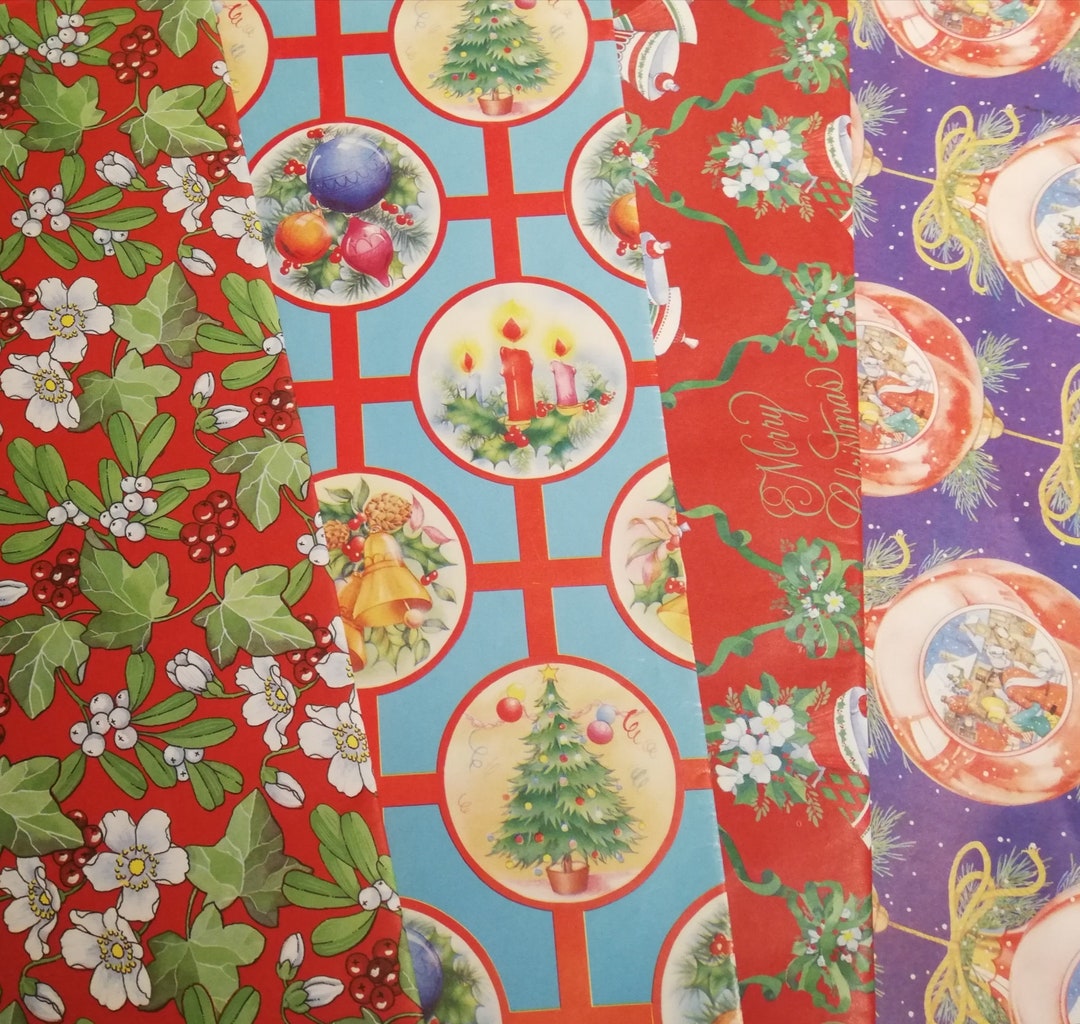 Vintage 1970s/80s Christmas Wrapping Paper Kitsch Christmas Vintage ...
