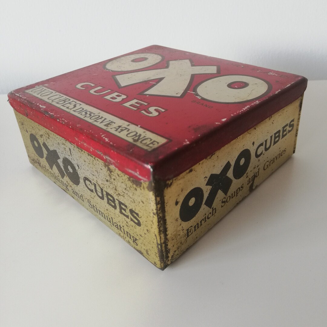 Vintage 1940s OXO Shop Counter Display Tin Holds 50 Cubes - Etsy