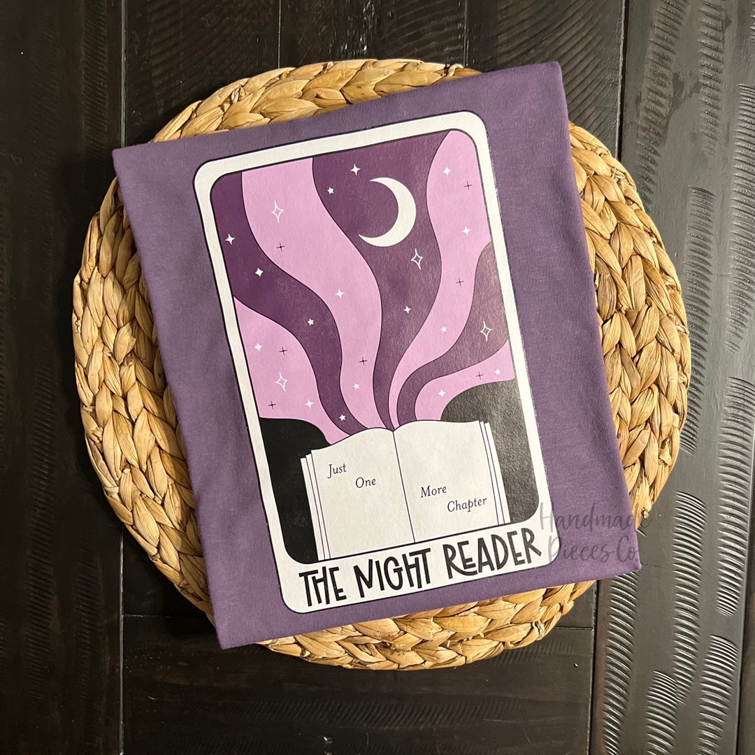 The Night Reader Tarot Card Graphic Tshirt, Book Shirt, Tshirt for Readers, Reading Shirt, Book ...