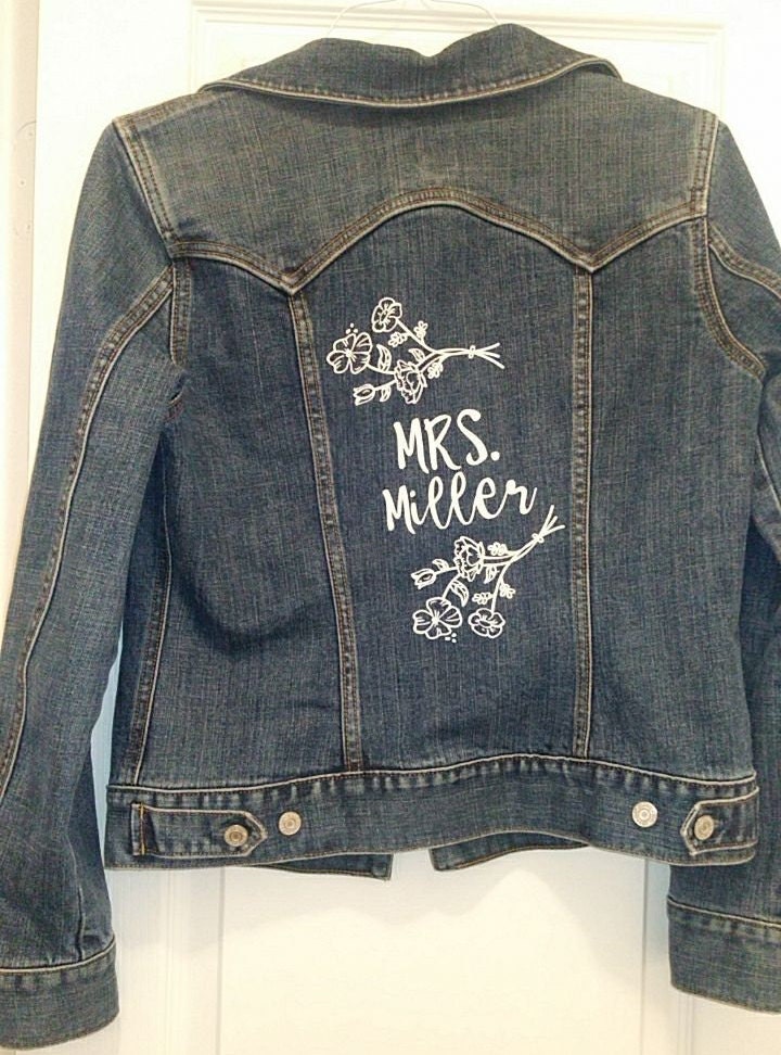 Mrs. Denim Jacket (you Can Customize) - Etsy