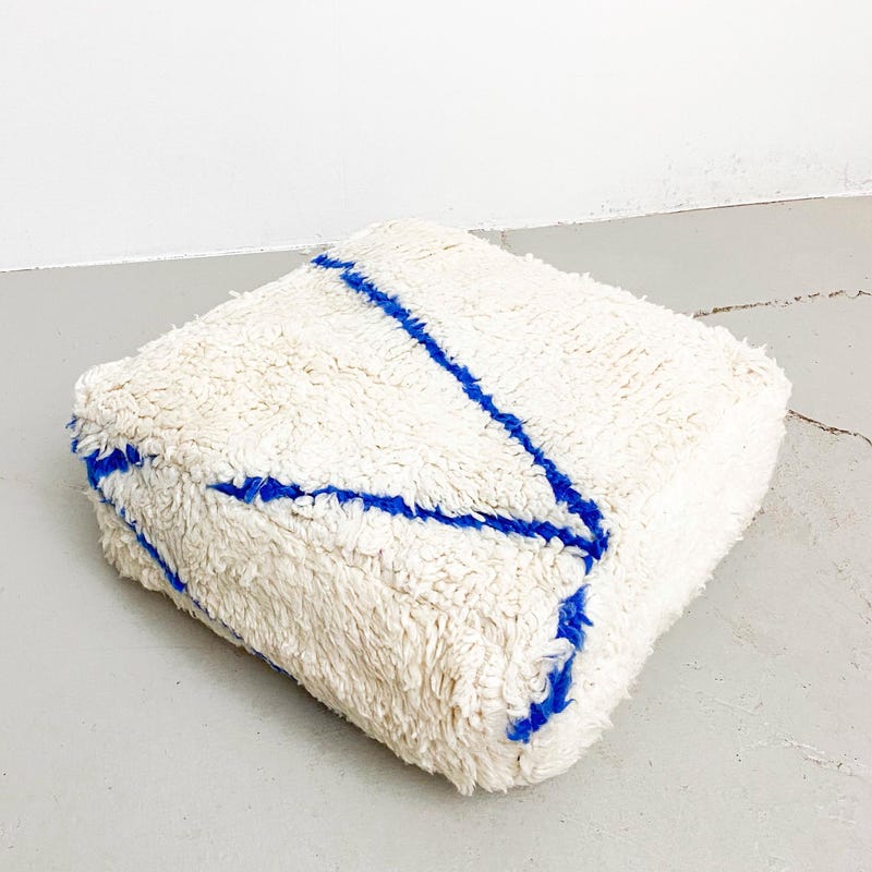 Blue Pouf - Etsy