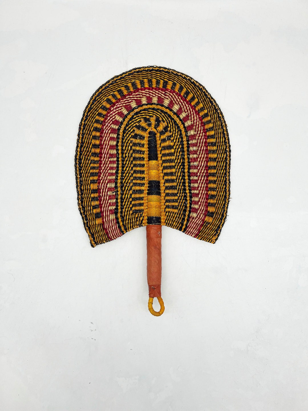 Bolga Braided Fan / Colorful African Fan / Decorative Wall Fan - Etsy
