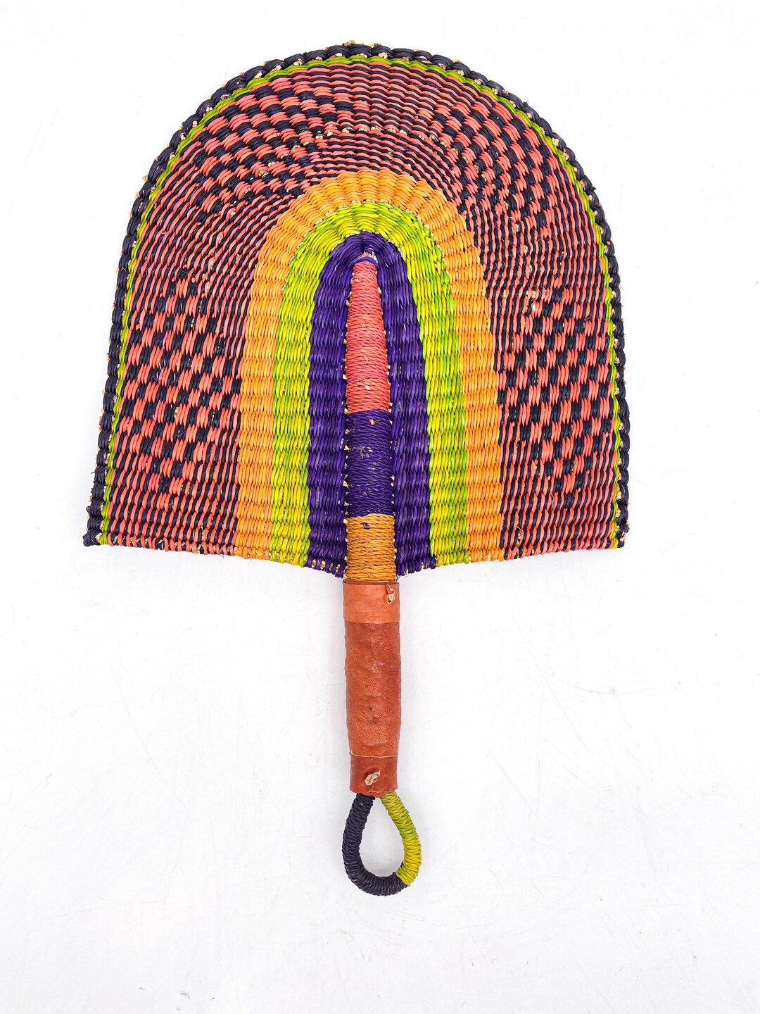Braided Bolga Fan / Decorative African Fan / Colorful Fan - Etsy