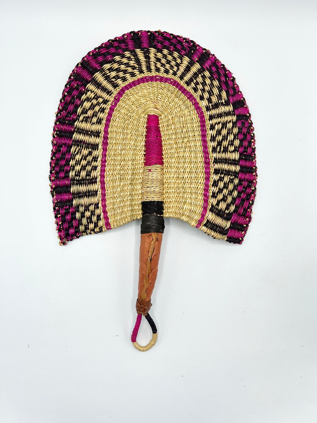 Braided African Fan / Bolga Colorful Decorative Fan / Ethnic - Etsy