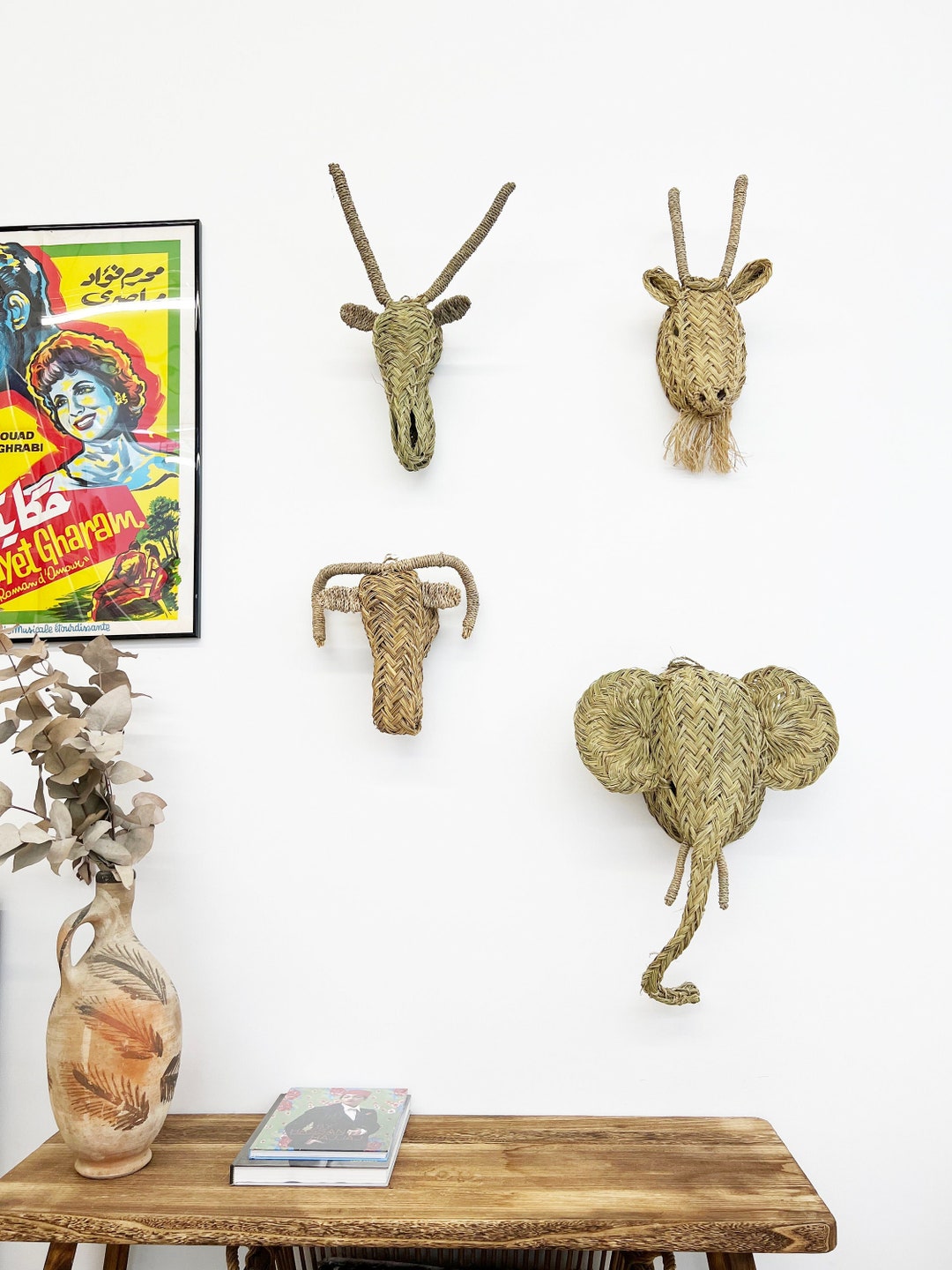 Animal Trophies Made From Woven Palm Leaves - Etsy