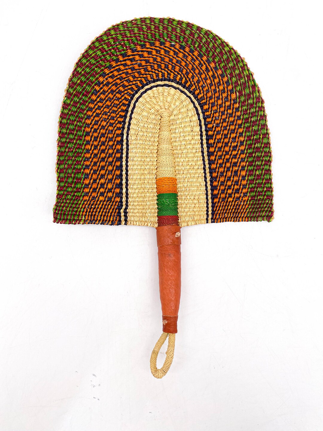 African Bolga Fan / Colorful Woven Fan / Decorative Wall Fan - Etsy