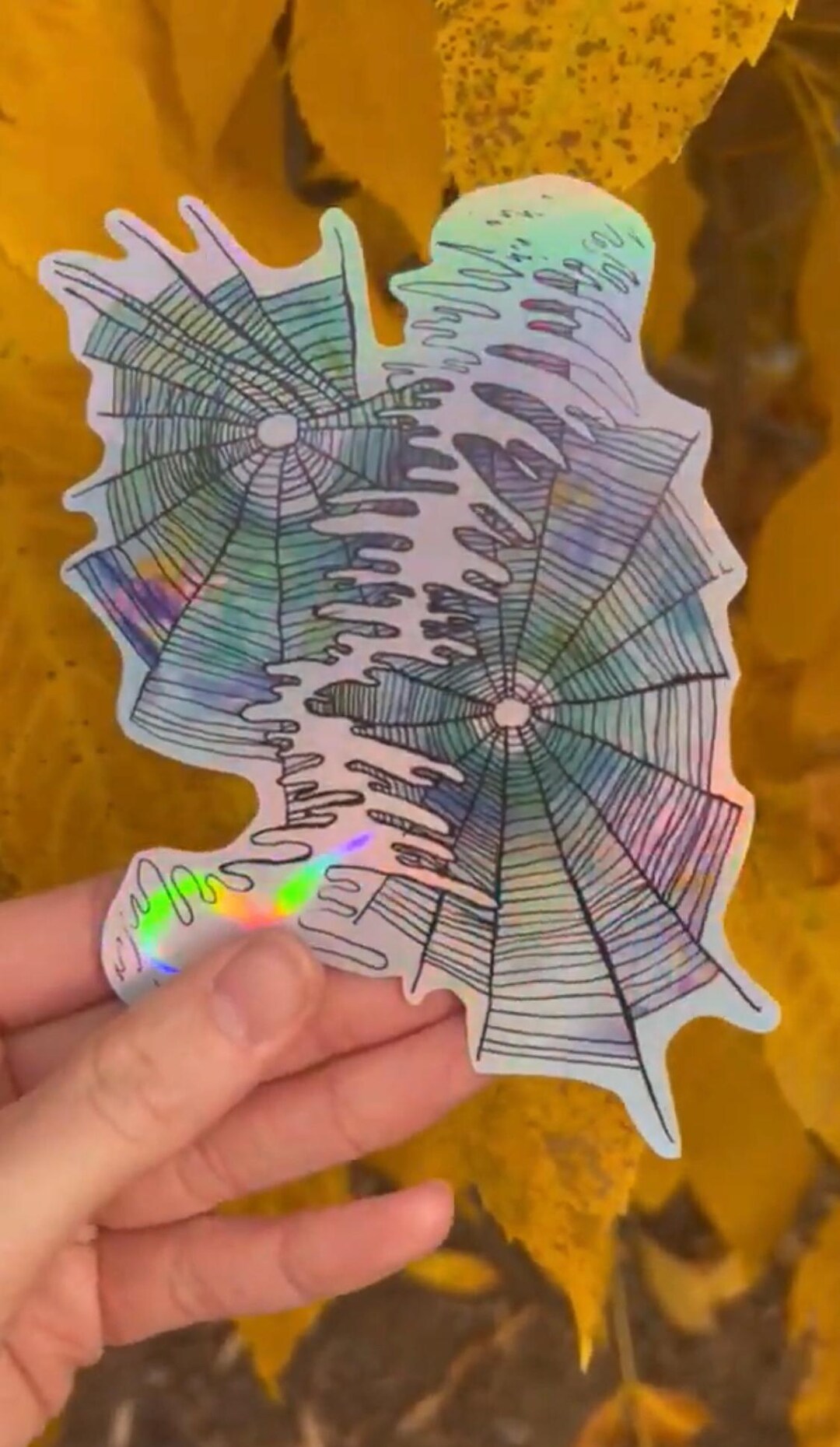 Holographic Spider Webs Vinyl Sticker - Etsy