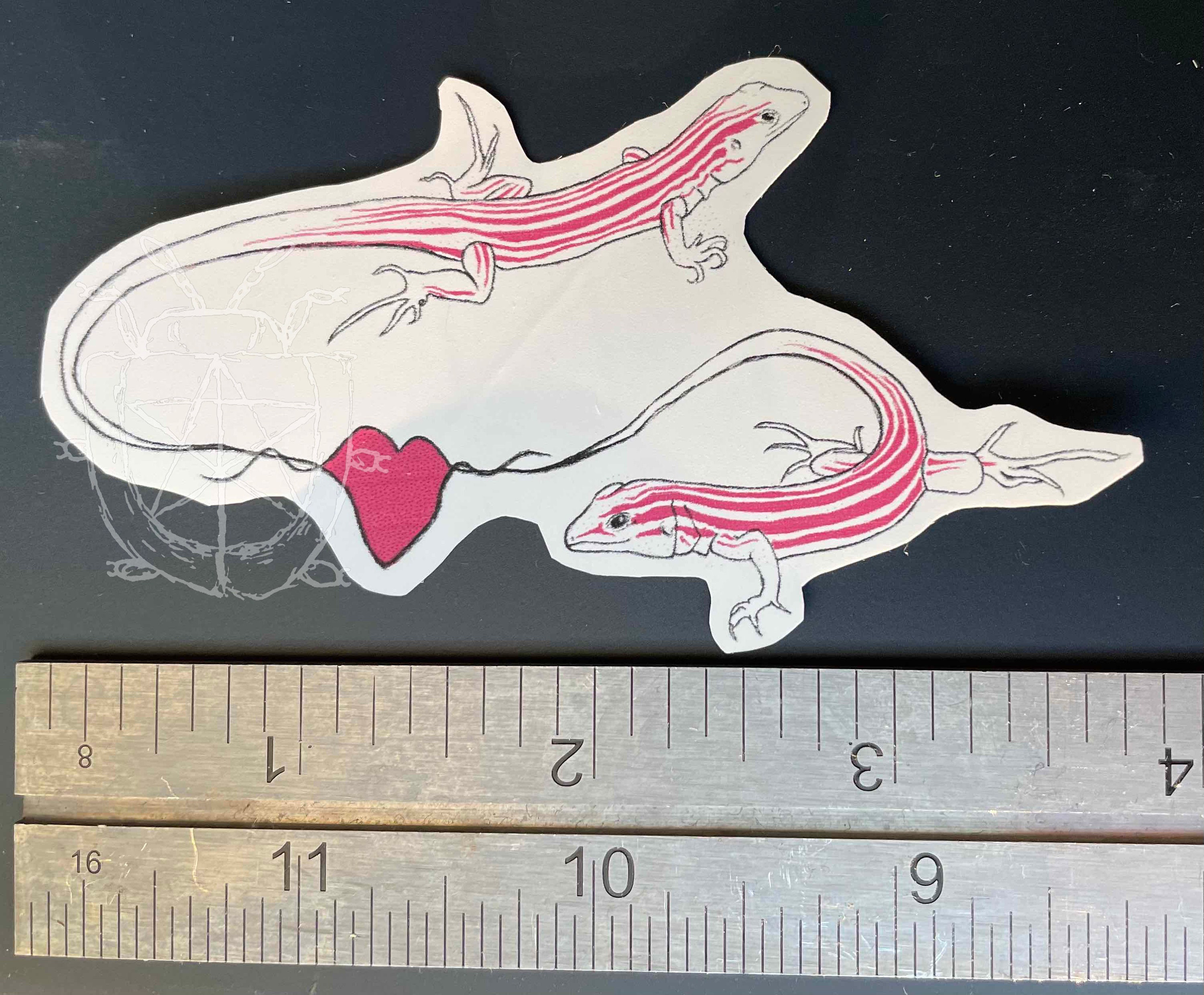 Parthenogenic Whiptail Lizards Sticker | Lesbian Lizards Valentine ...