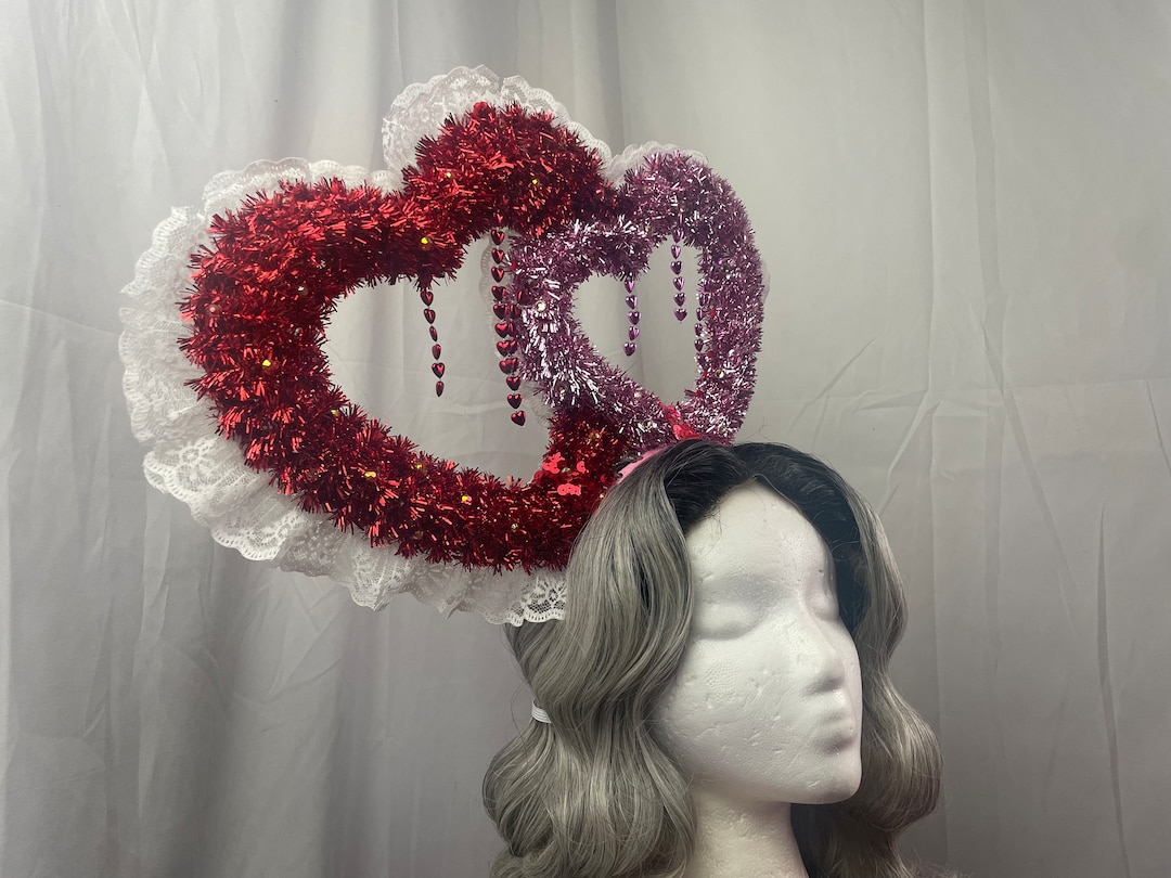 Heart Headpiece for Music Festival/ Drag Show/ Burlesque/ Gogo Dancer ...