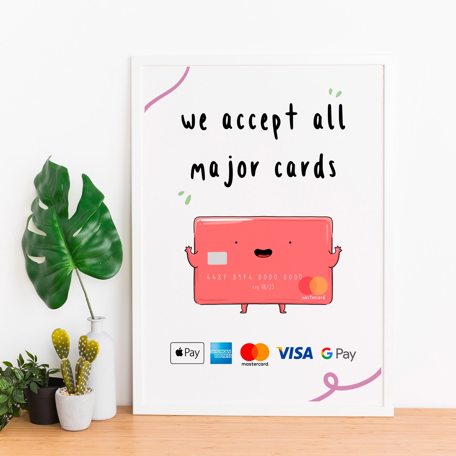 We Accept All Major Credit Cards Poster | Etsy