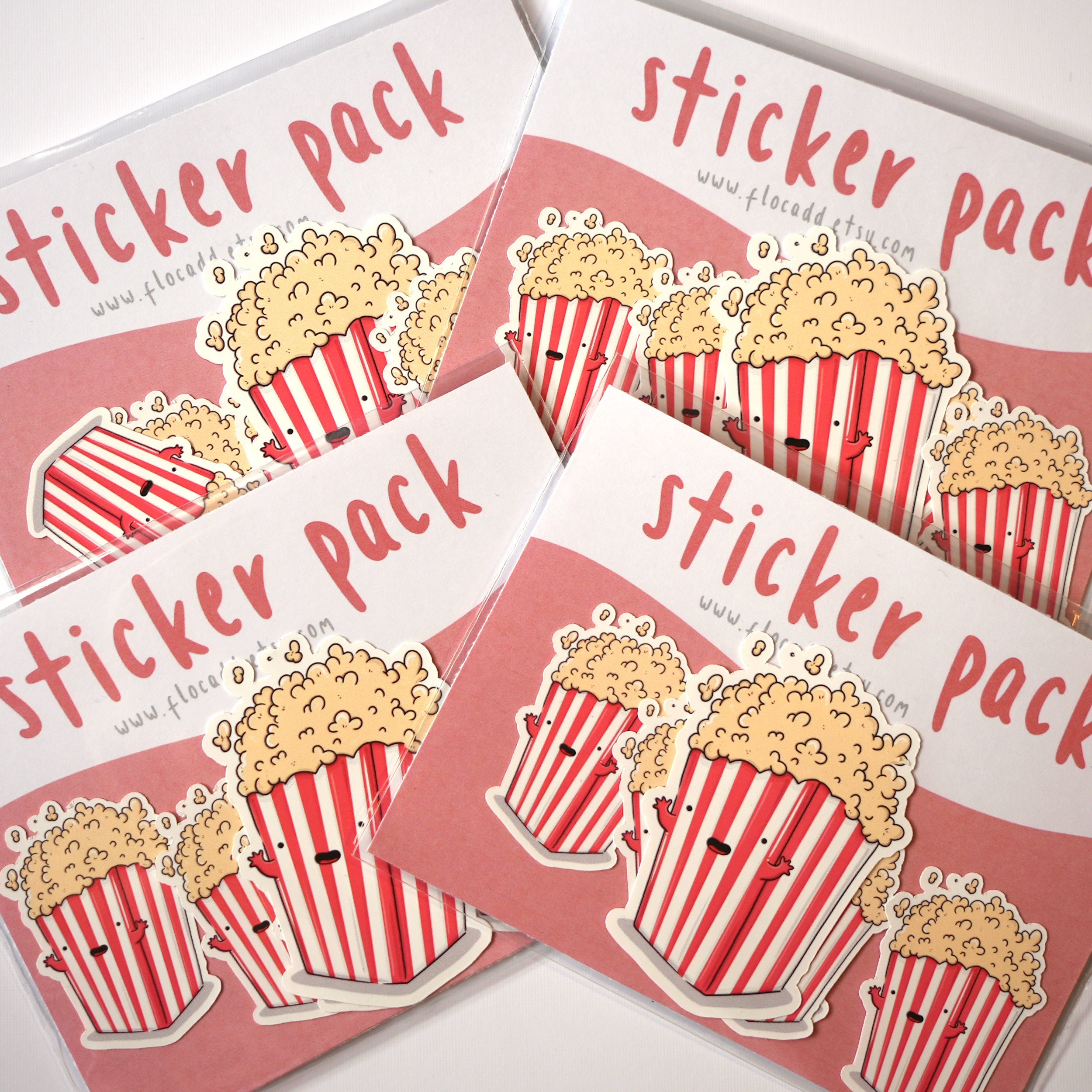 Popcorn Sticker Pack - Etsy