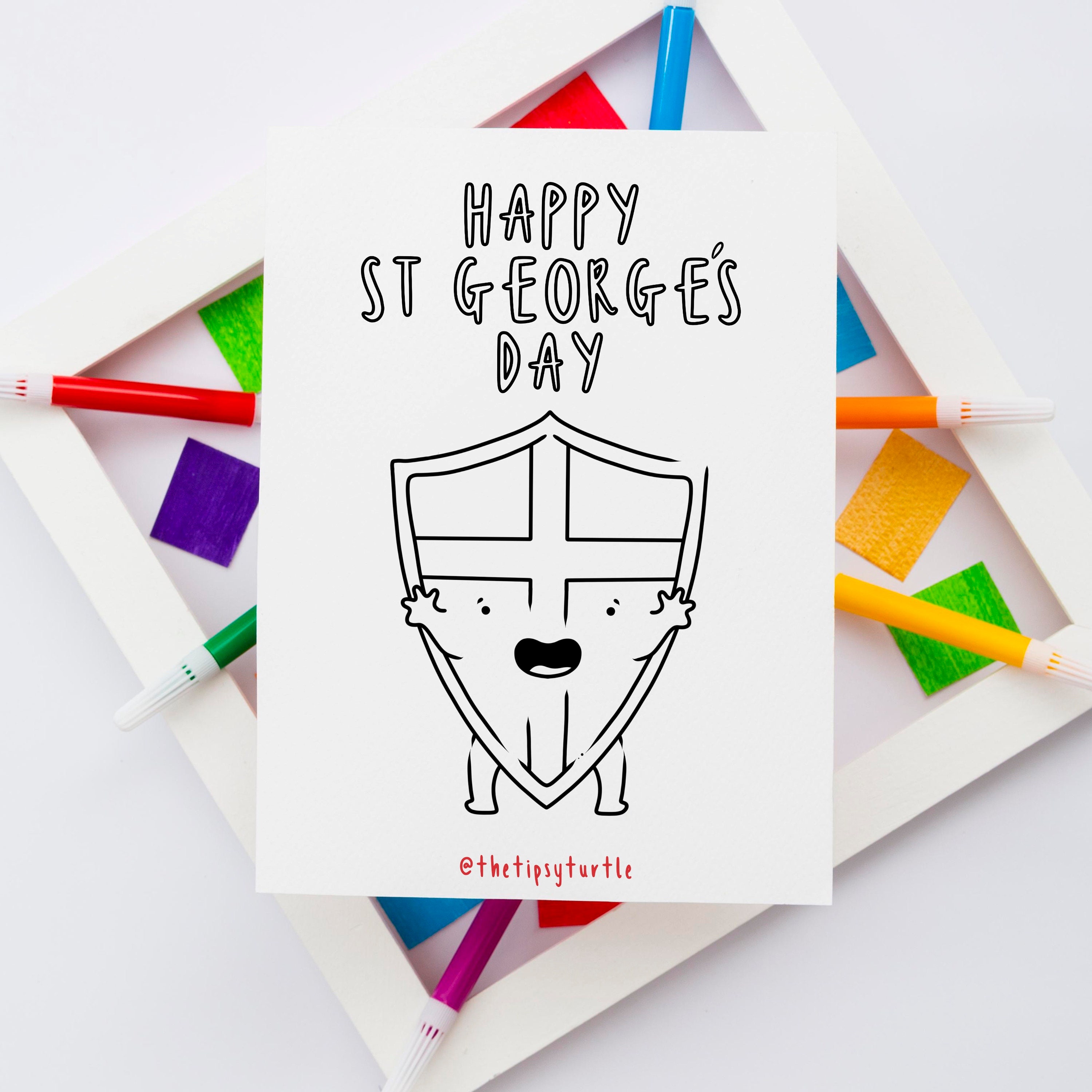St. Georges Day Colouring Sheets Instant Digital Download - Etsy