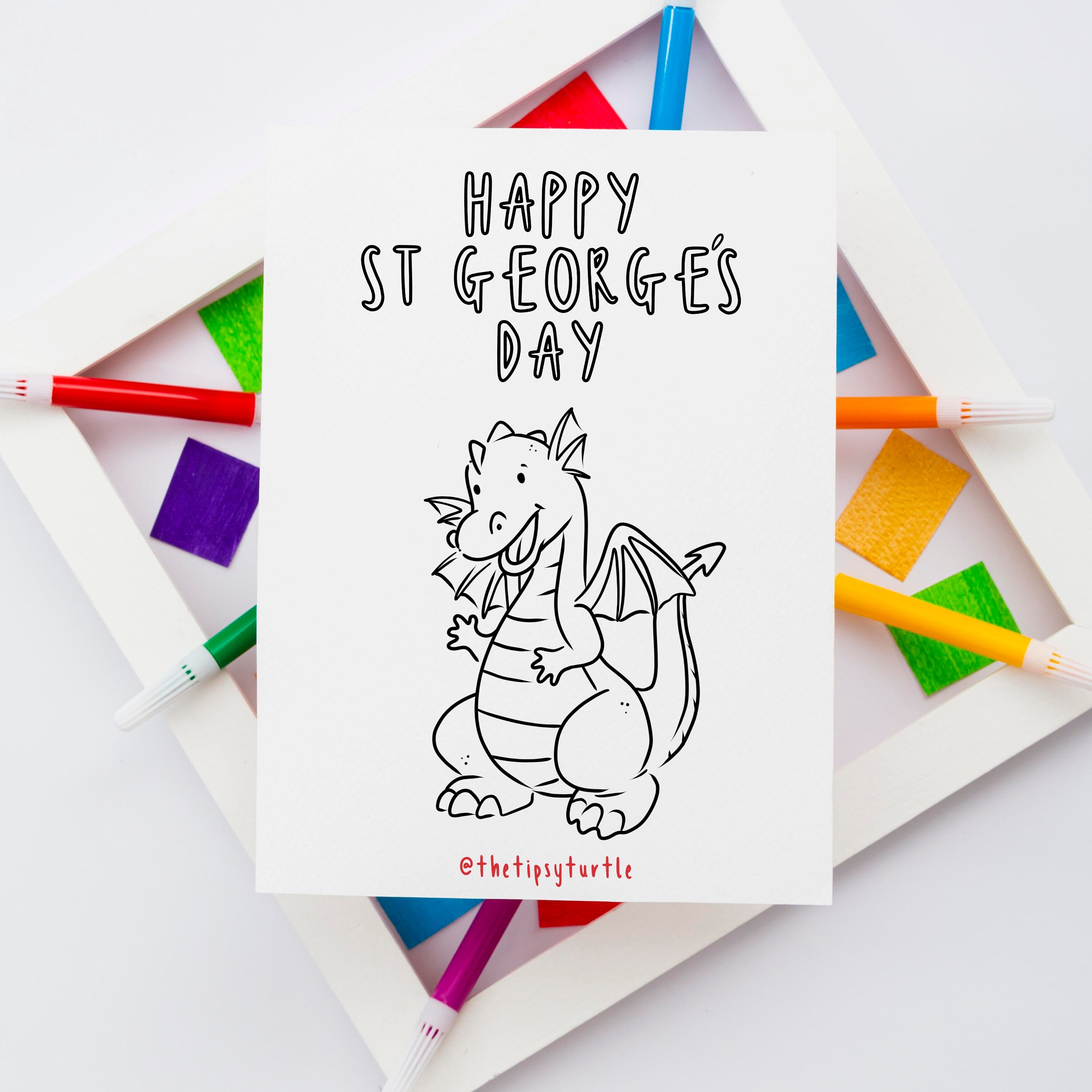 St. Georges Day Colouring Sheets Instant Digital Download - Etsy