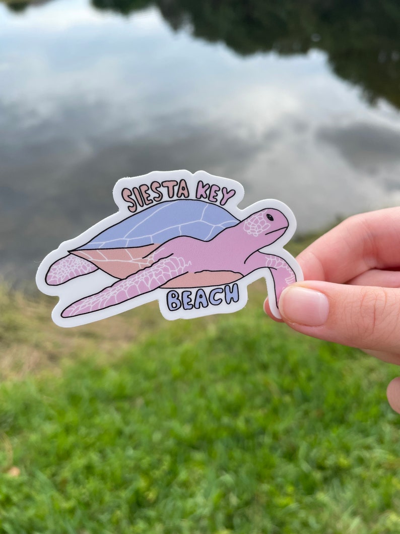 Siesta Key Beach Turtle Sticker Siesta Key Sarasota Florida Beaches ...