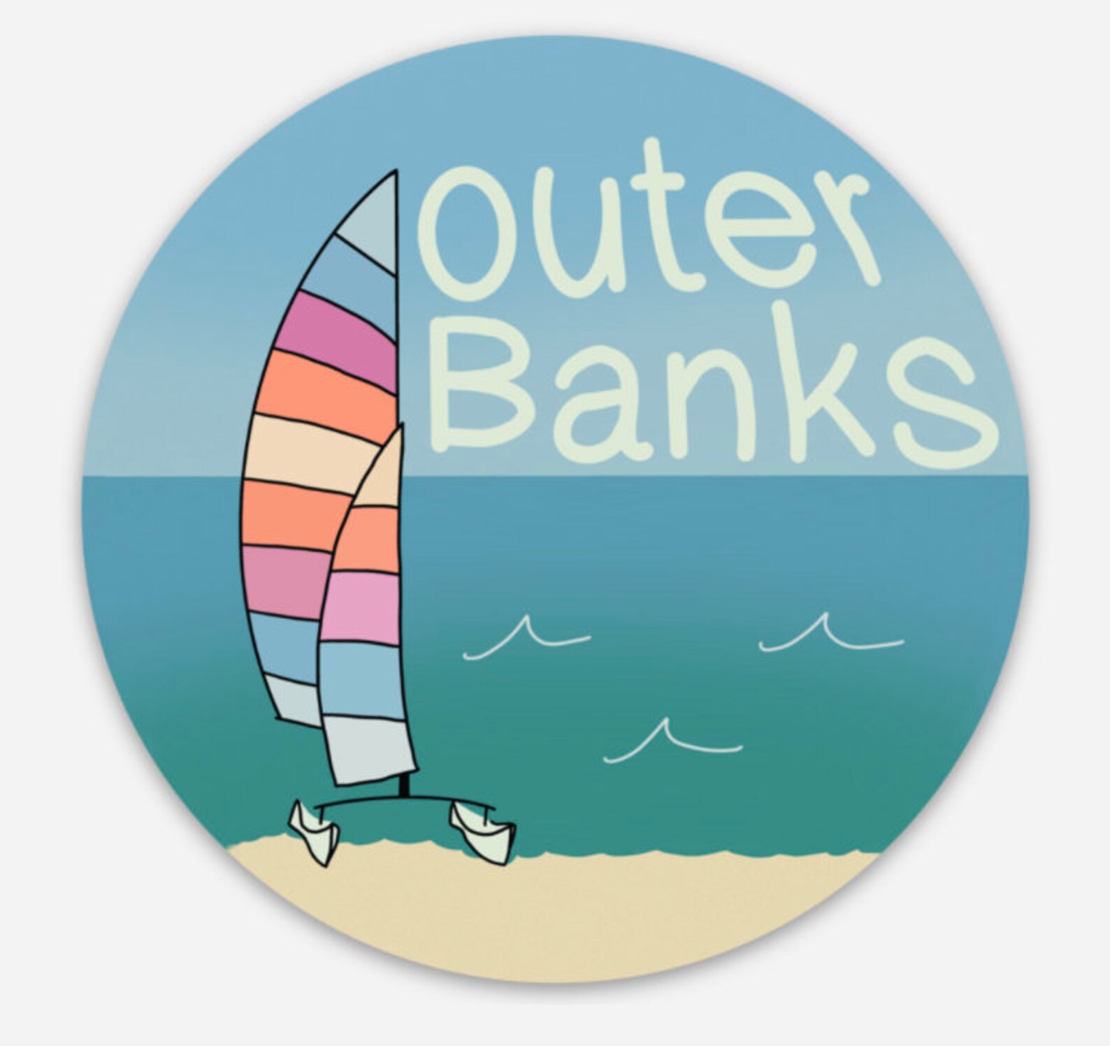 Outer Banks Sticker | OBX | North Carolina | Laptop and Water Bottle ...