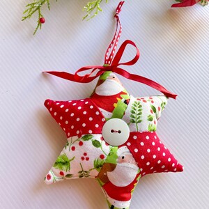 Christmas Fabric Star Ornament - Etsy