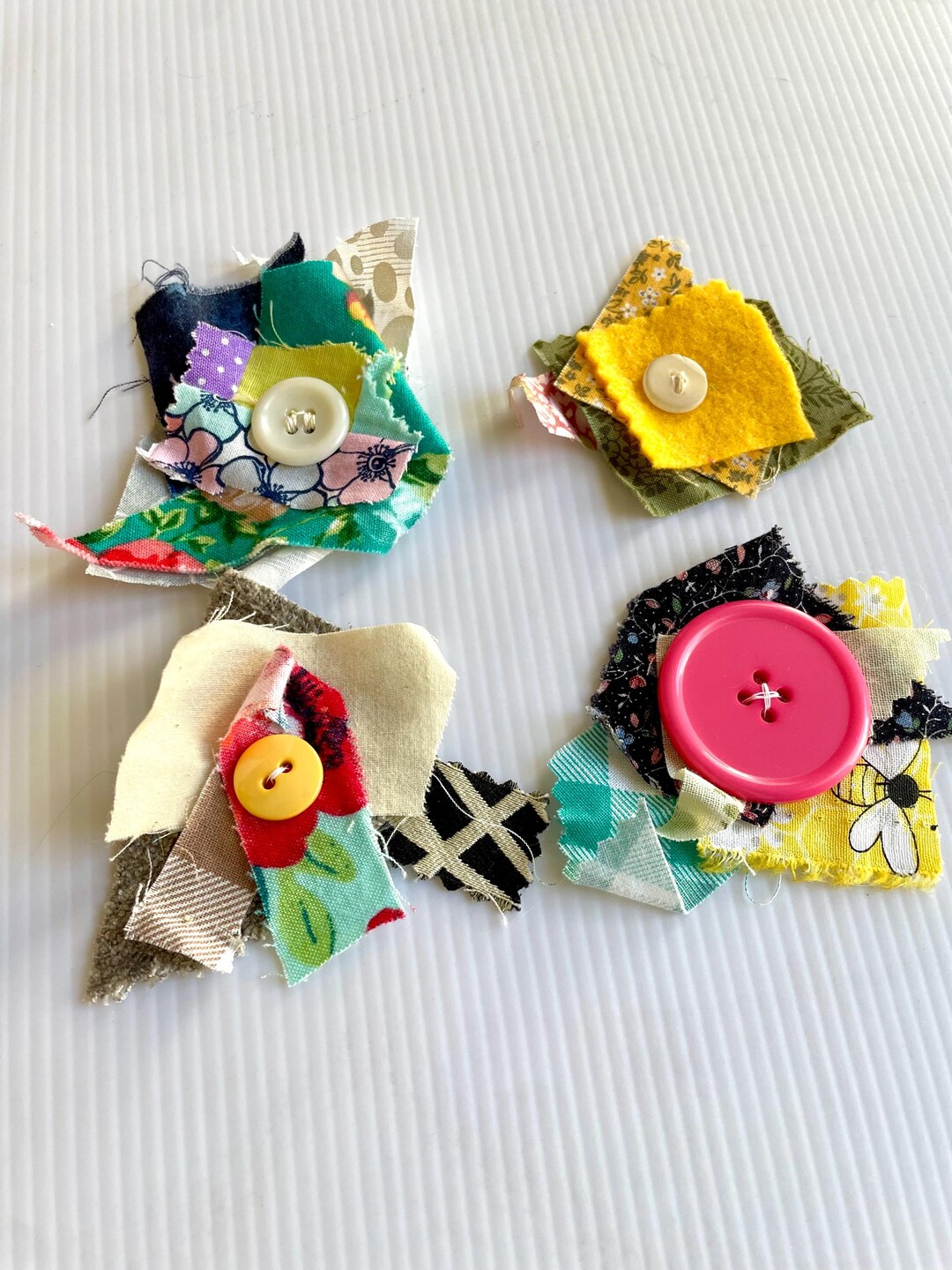 Fabric Snippet Embellishments for Junk Journals, Scrapbooking, Card ...