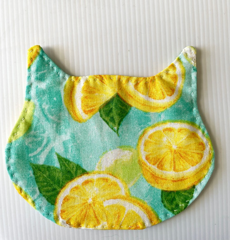 Tropical Quilted Cat Fabric Coaster Set (set of 5) - Etsy