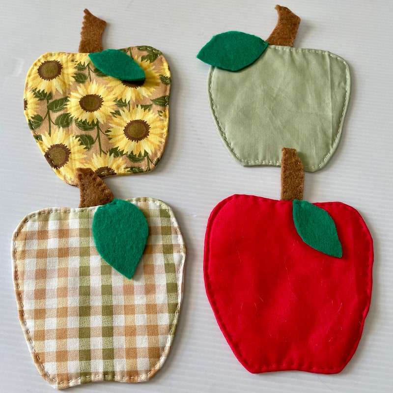 Apple Coasters - Etsy