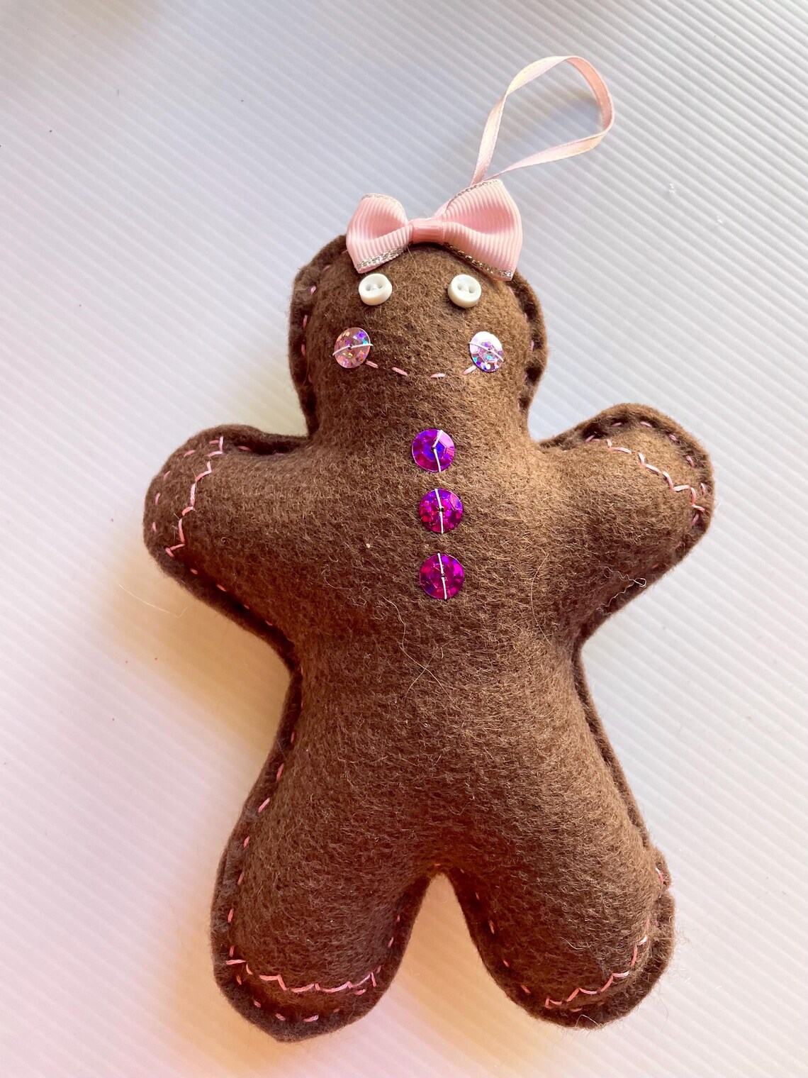 Fabric Gingerbread Man Ornament - Etsy