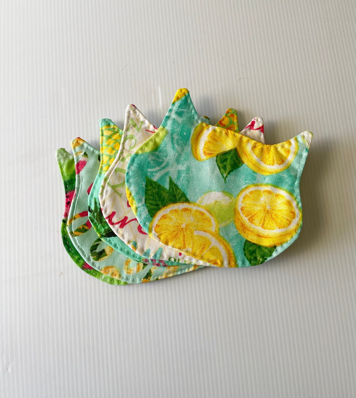 Tropical Quilted Cat Fabric Coaster Set (set of 5) - Etsy