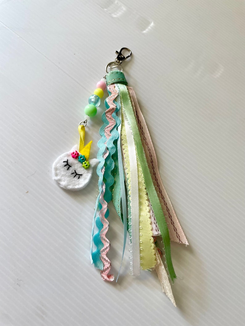 Ribbon Tassel Unicorn/pastels Inspired for Keychains, Junk Journals ...