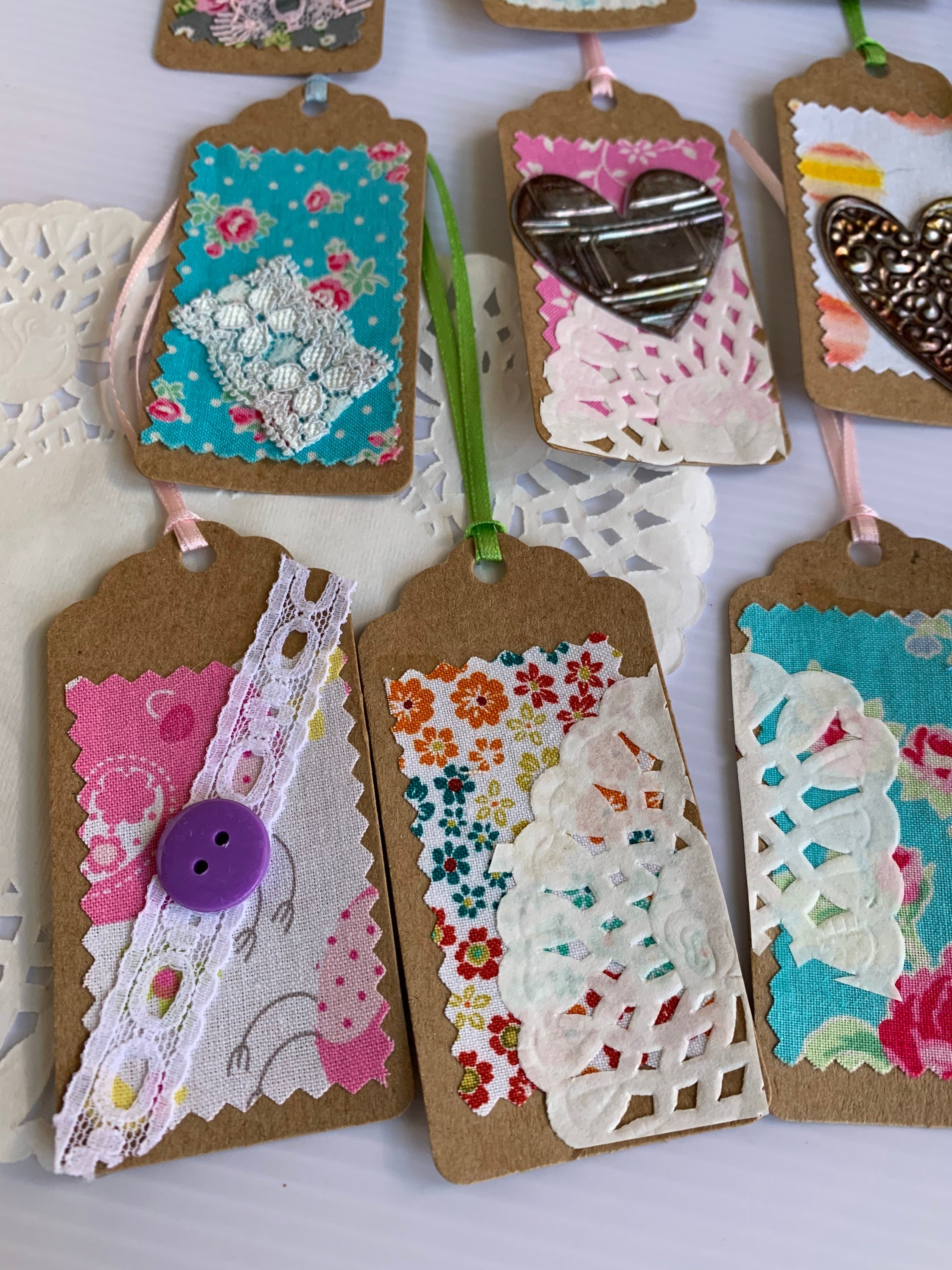 Set of Embellished Gift Tags set of 15 - Etsy