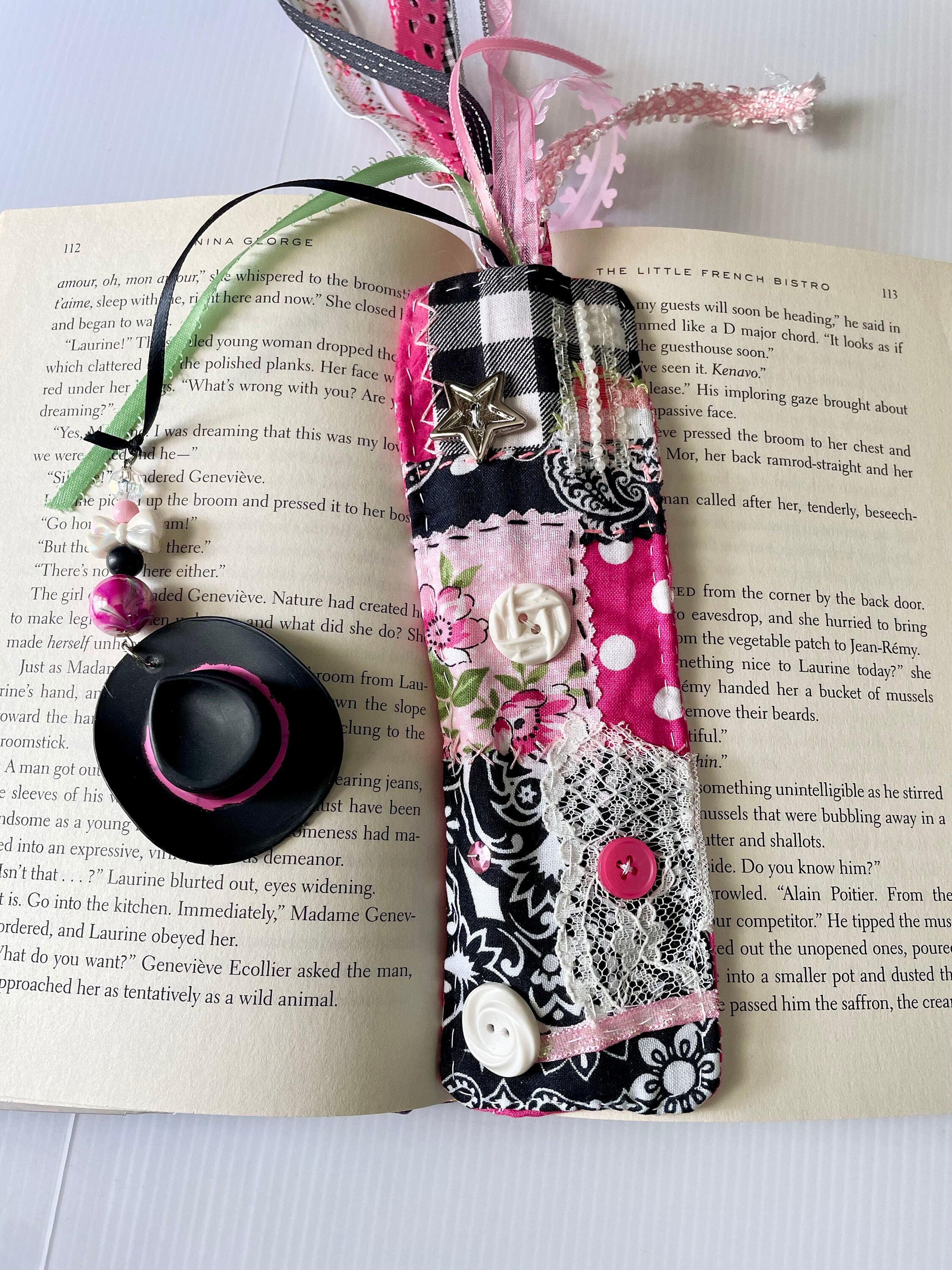 Cowgirl Western Slow Stitched Embroidered Bookmark - Etsy