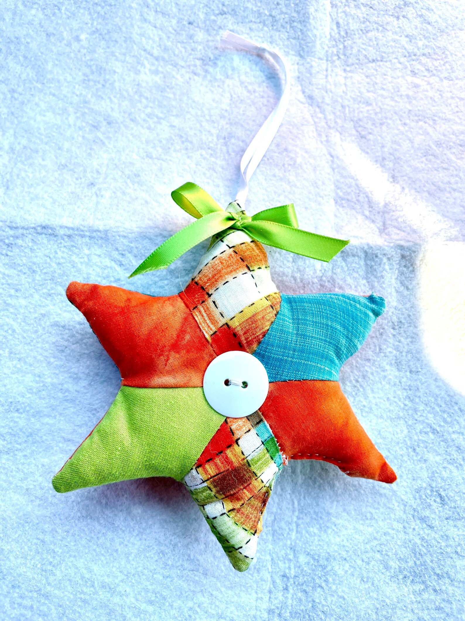 Cottage Core Inspired Patchwork Shabby Chic Handstitched Fabric Star ...