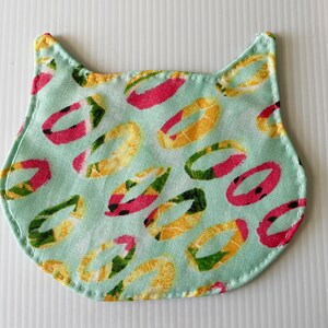 Tropical Quilted Cat Fabric Coaster Set (set of 5) - Etsy