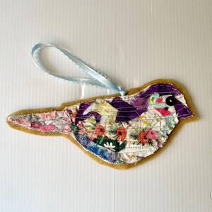Fabric Scrap Bird Ornament for Home Decor, Holiday Decor, Bowl Fillers ...