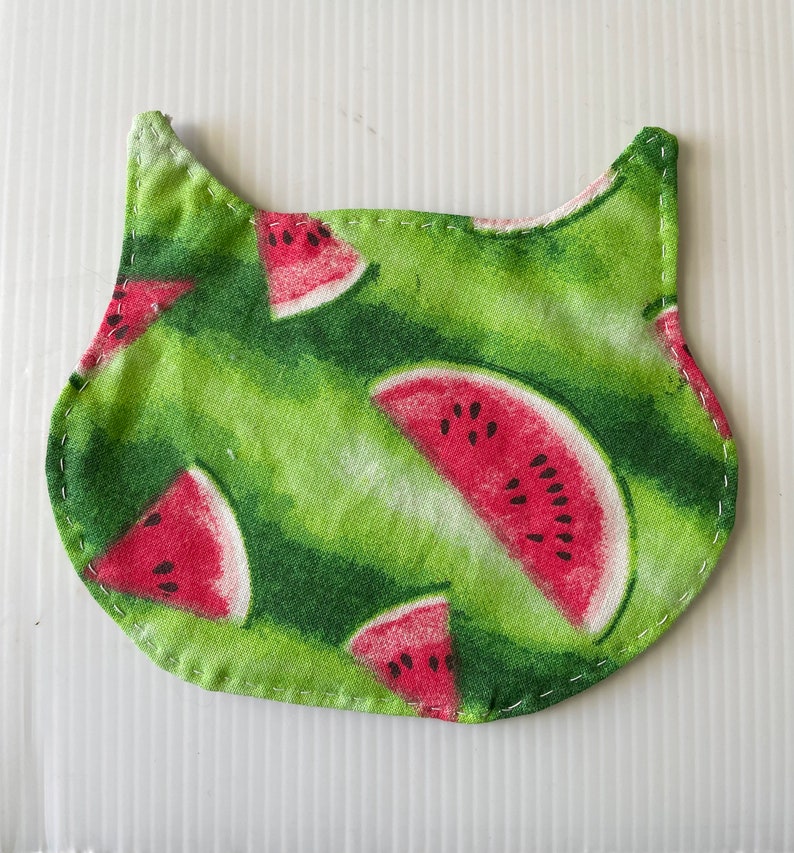 Tropical Quilted Cat Fabric Coaster Set (set of 5) - Etsy