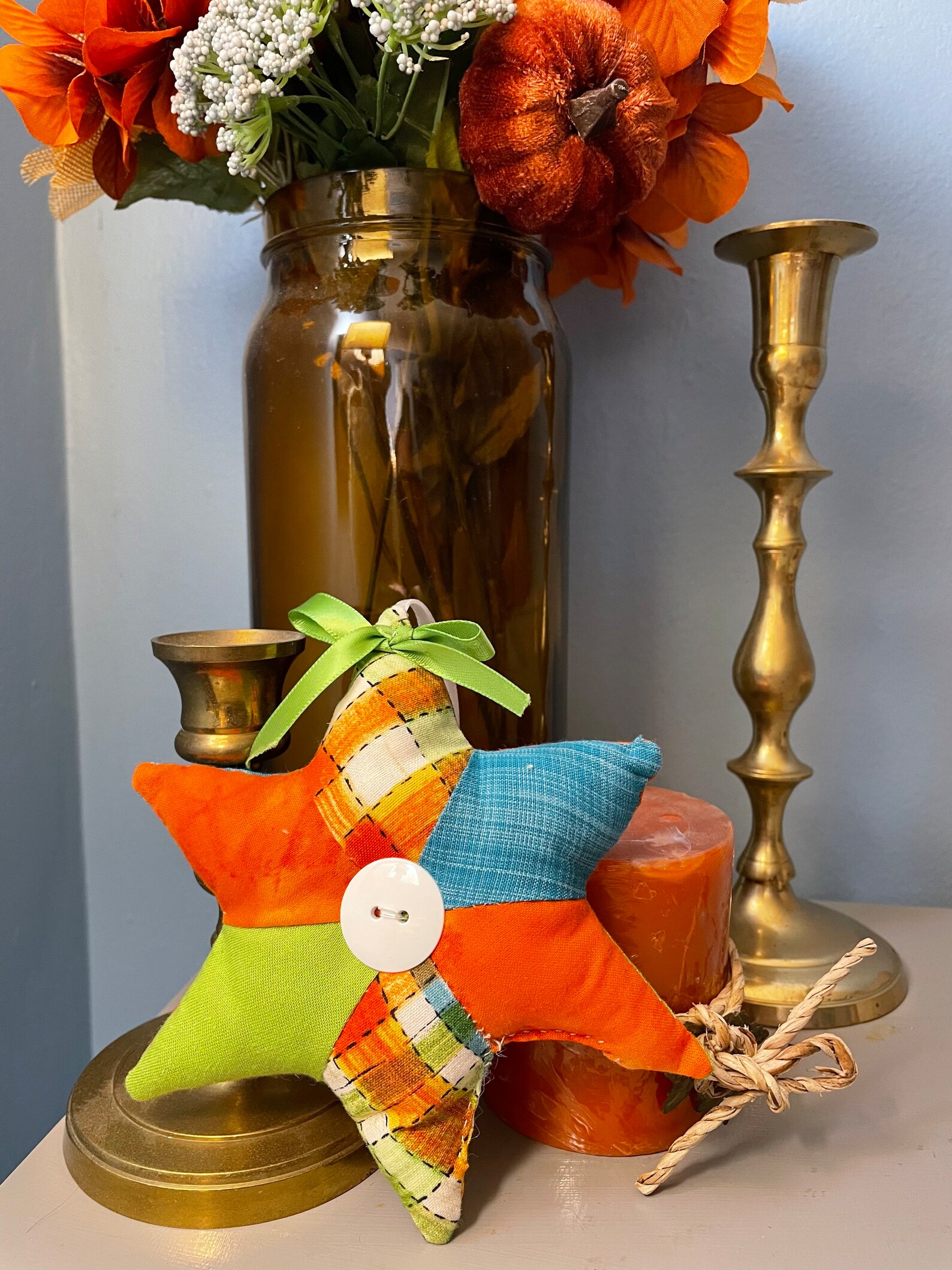 Cottage Core Inspired Patchwork Shabby Chic Handstitched Fabric Star ...