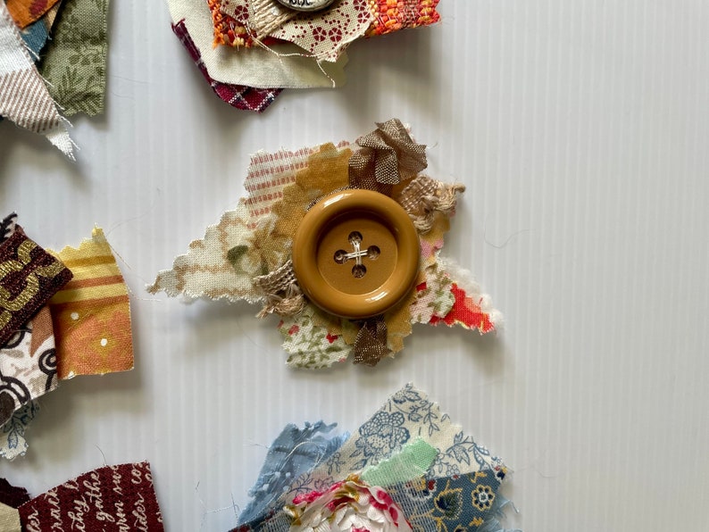 Fabric Snippet Embellishments for Junk Journals, Scrapbooking, Card ...