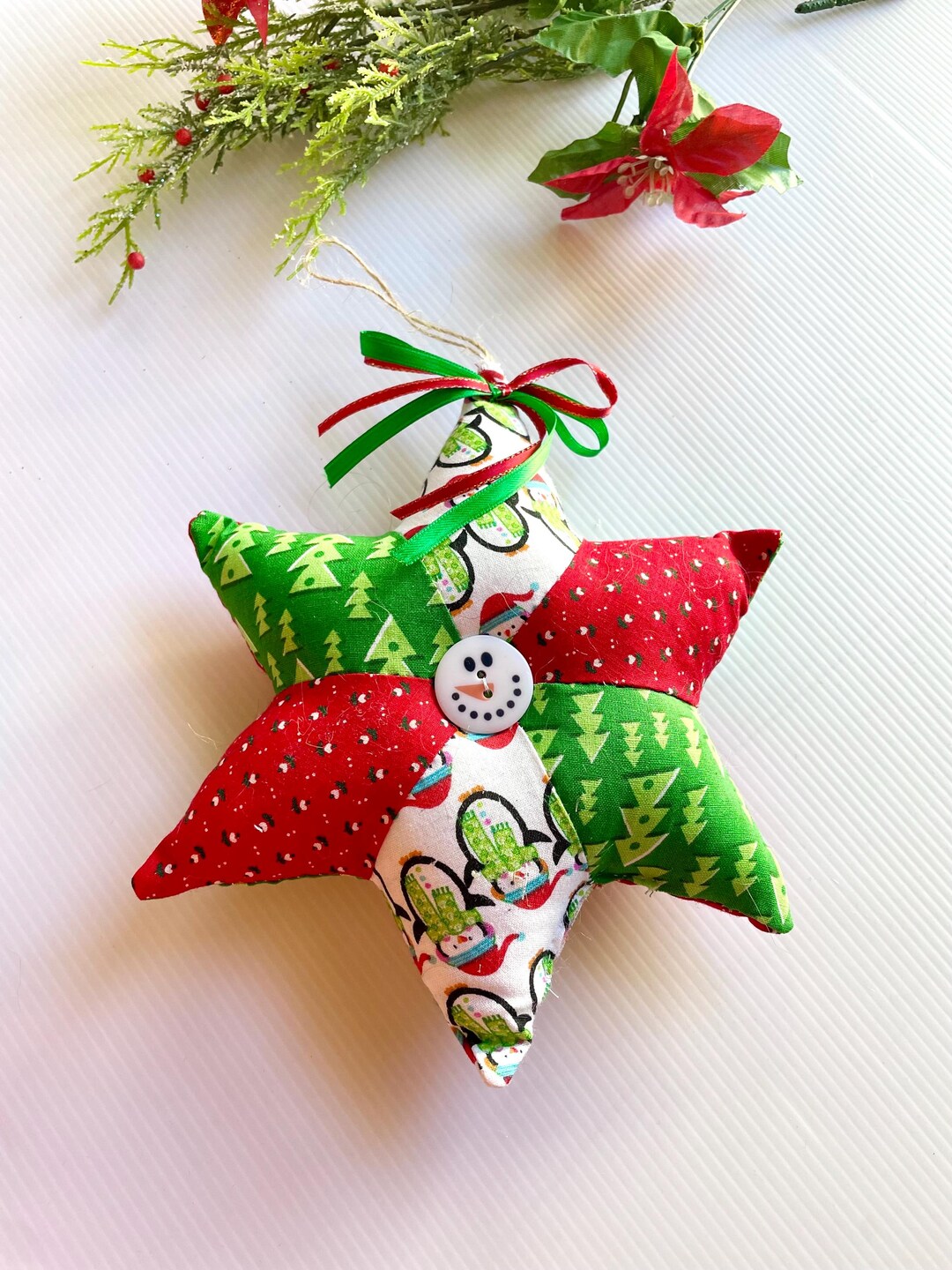 Large Snowman Christmas Star Ornament - Etsy