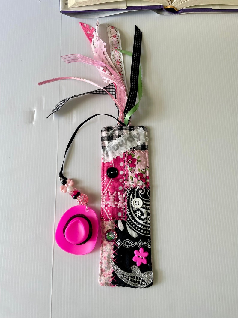 Cowgirl Western Slow Stitched Embroidered Bookmark - Etsy