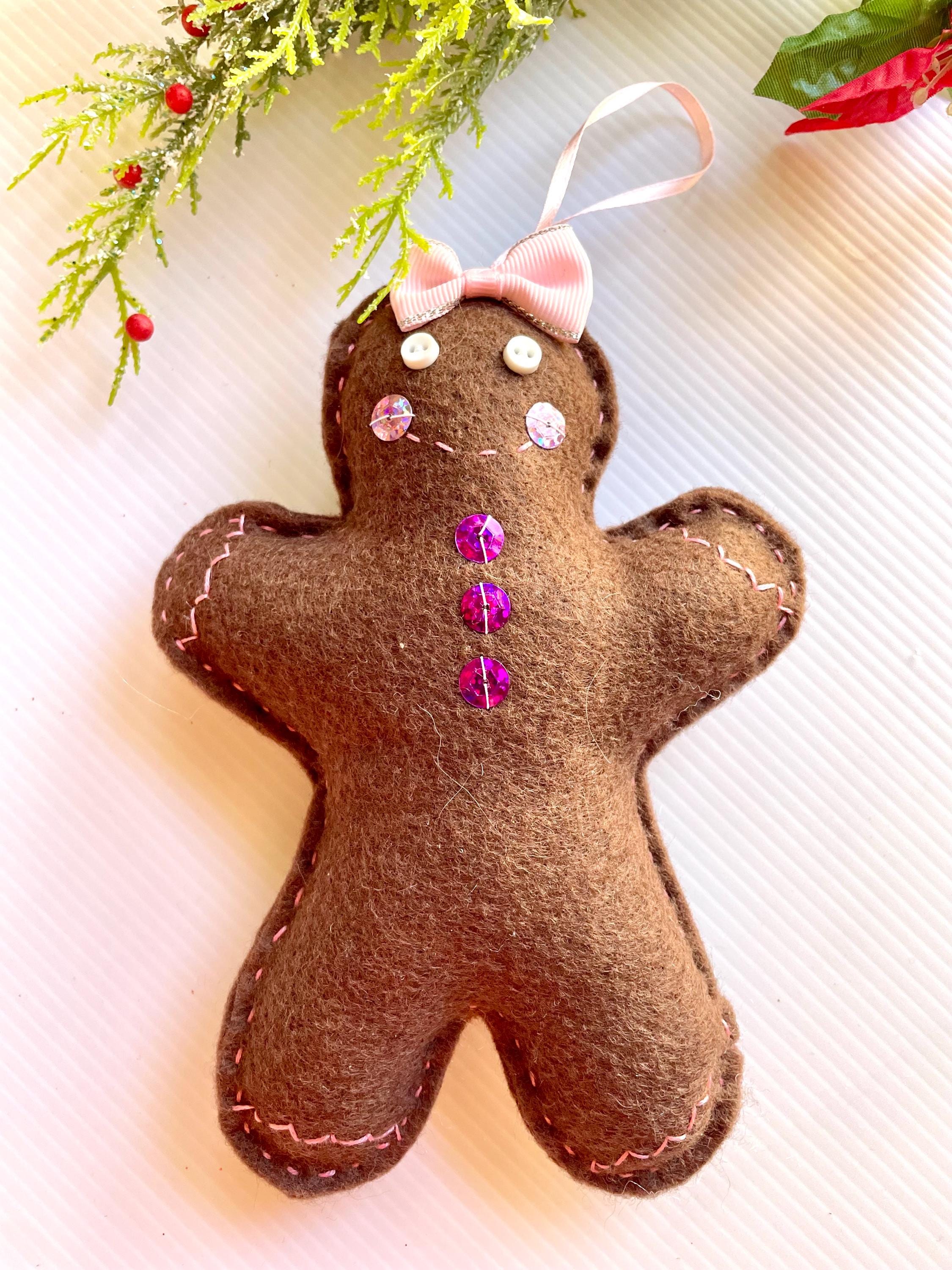 Fabric Gingerbread Man Ornament - Etsy