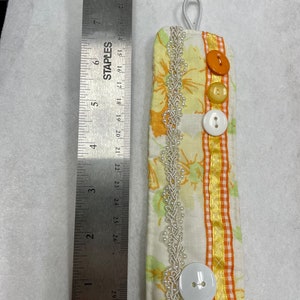 Vintage Linens Fabric Cuff Bracelet Boho Fashion With Button ...