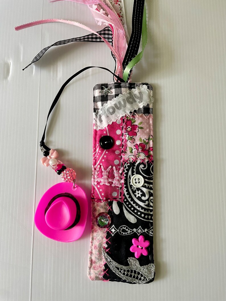 Cowgirl Western Slow Stitched Embroidered Bookmark - Etsy