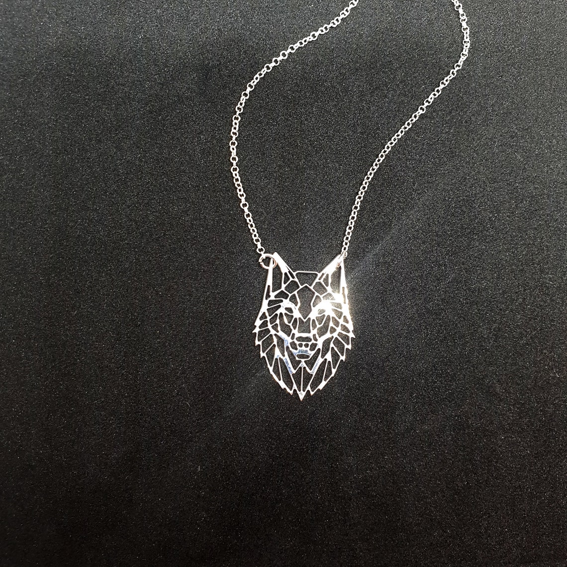 Silver Husky Necklace Geometric Siberian Husky Jewelry Dog - Etsy