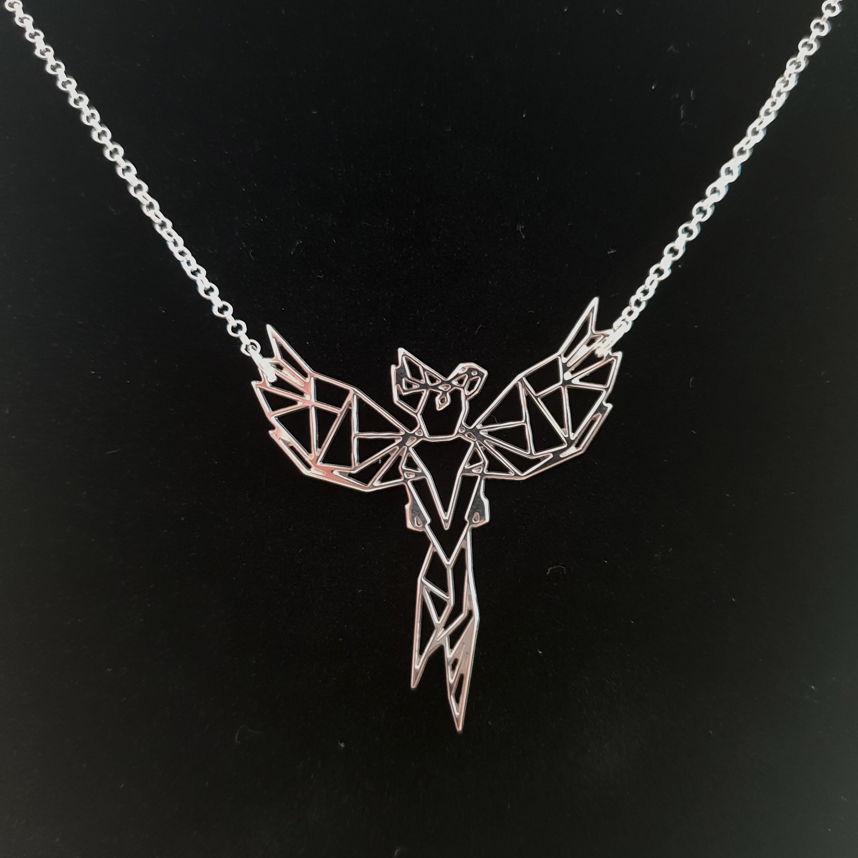 Collana Phoenix d'argento / Collana Phoenix geometrica / - Etsy Italia