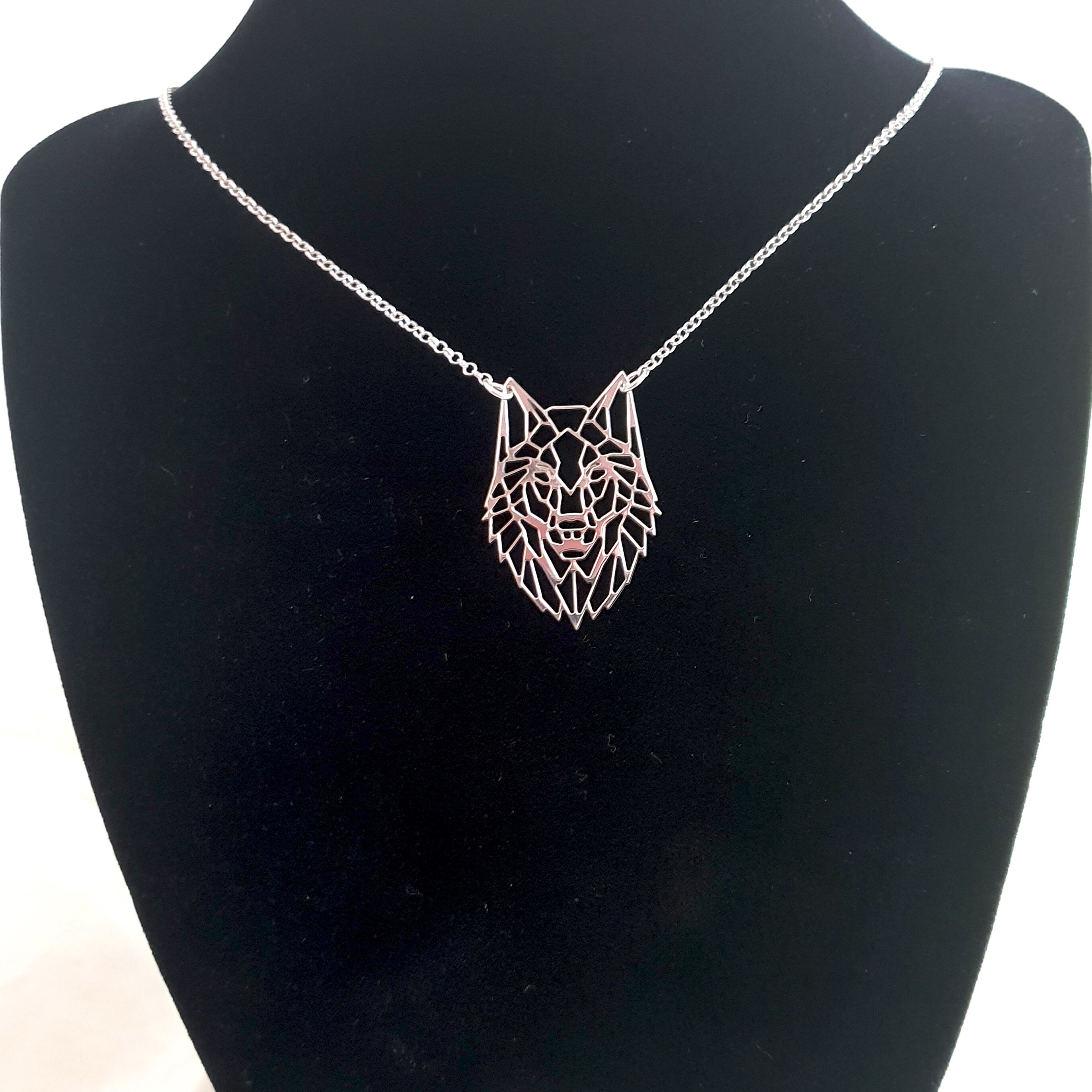 Silver Husky Necklace Geometric Siberian Husky Jewelry Dog - Etsy