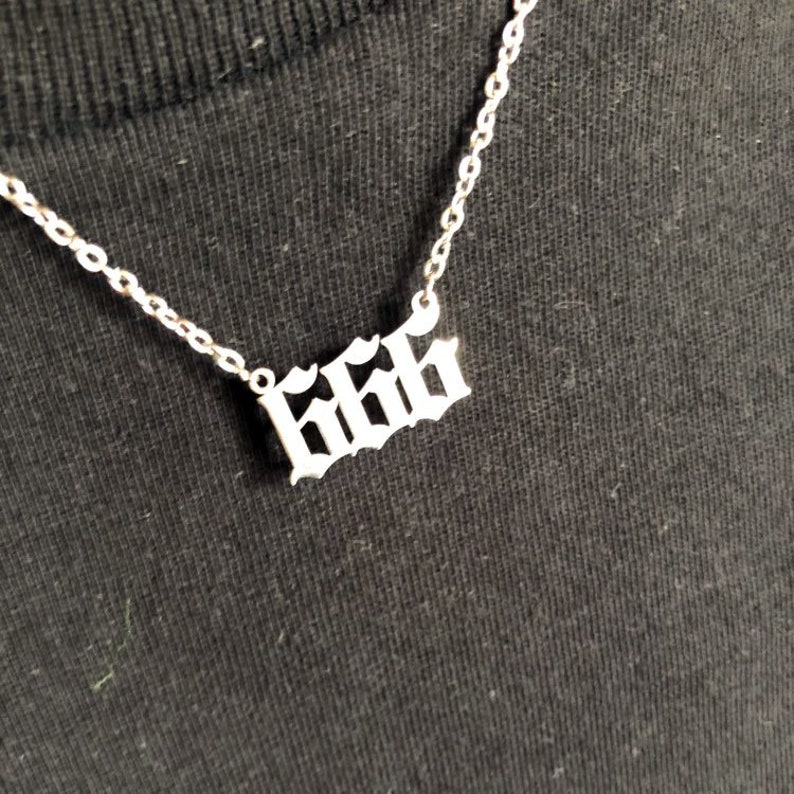 666 Pendant, Gold Devil Number Jewelry - Etsy